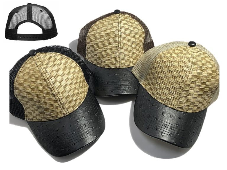 Straw Bamboo Plain Baseball Cap Js-